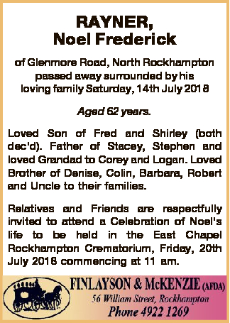 | Funeral Notices | Rockhampton | My Tributes