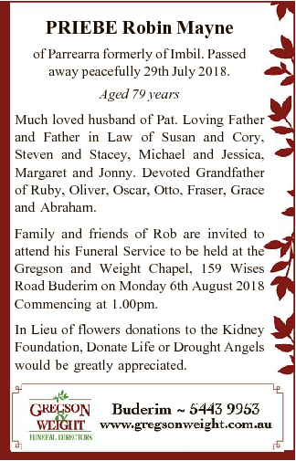 | Funeral Notices | Gympie, Sunshine Coast | My Tributes