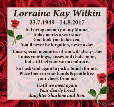 Lorraine Kay Wilkin | Tributes | Toowoomba / Gatton | My Tributes