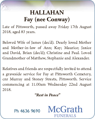 | Funeral Notices | Toowoomba / Gatton | My Tributes