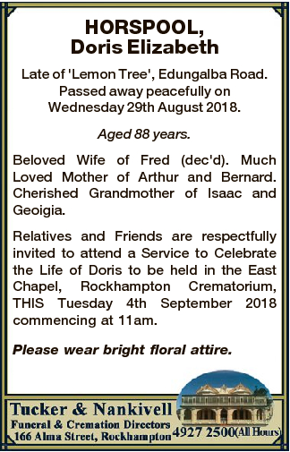| Funeral Notices | Rockhampton | My Tributes