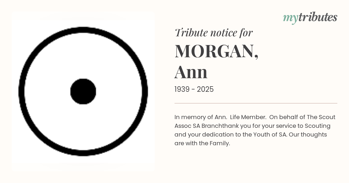 MORGAN, Ann | Tributes | Adelaide | My Tributes