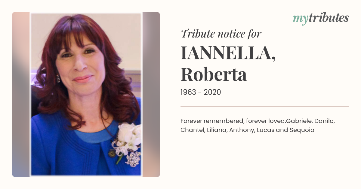 IANNELLA, Roberta | Tributes | Adelaide | My Tributes