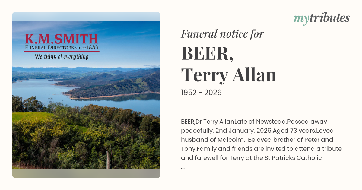 BEER, Terry Allan | Funeral Notices | Brisbane | My Tributes
