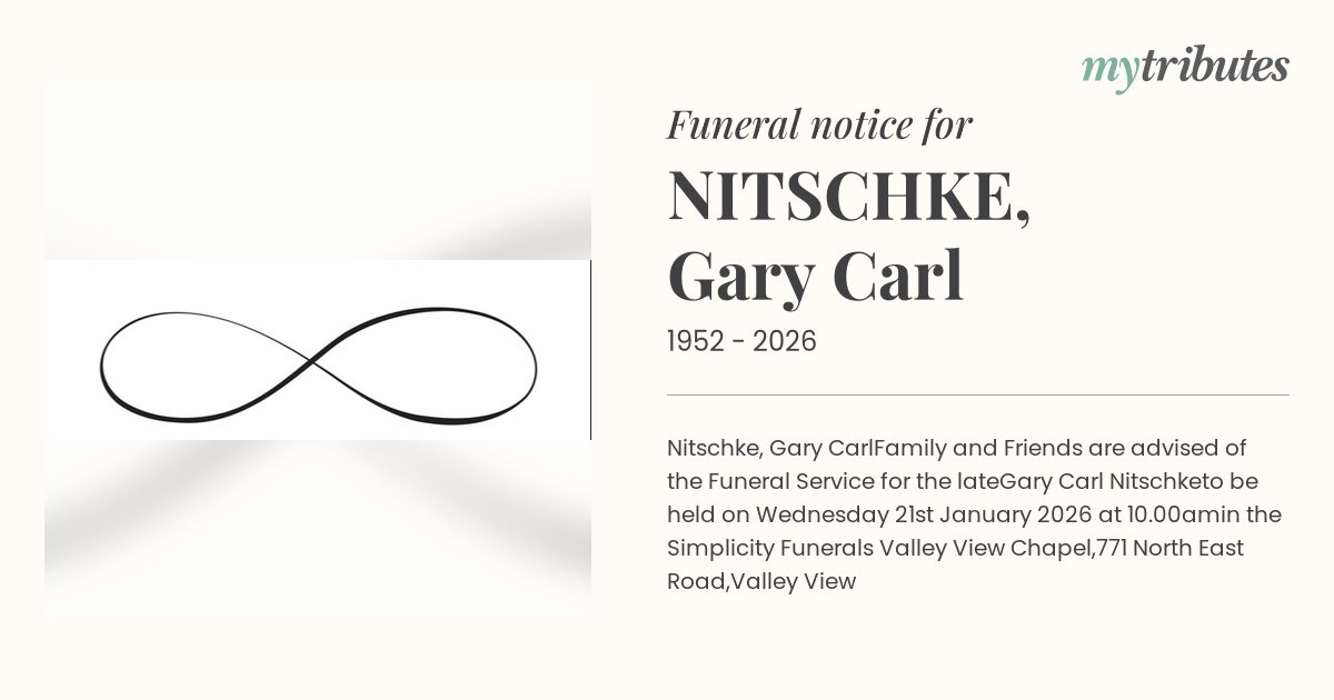 NITSCHKE, Gary Carl | Funeral Notices | Adelaide | The Cairns Post